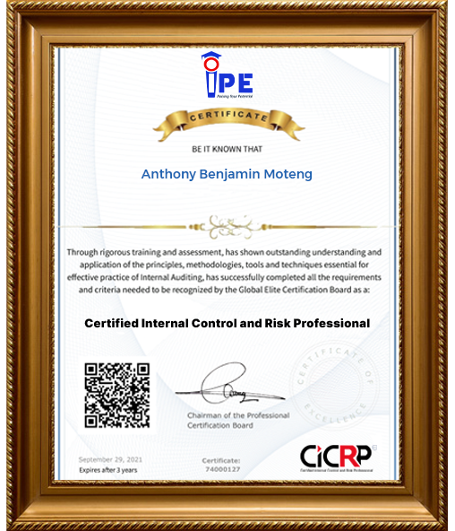 Institute of Professional Excellence: Certified Internal Control and ...